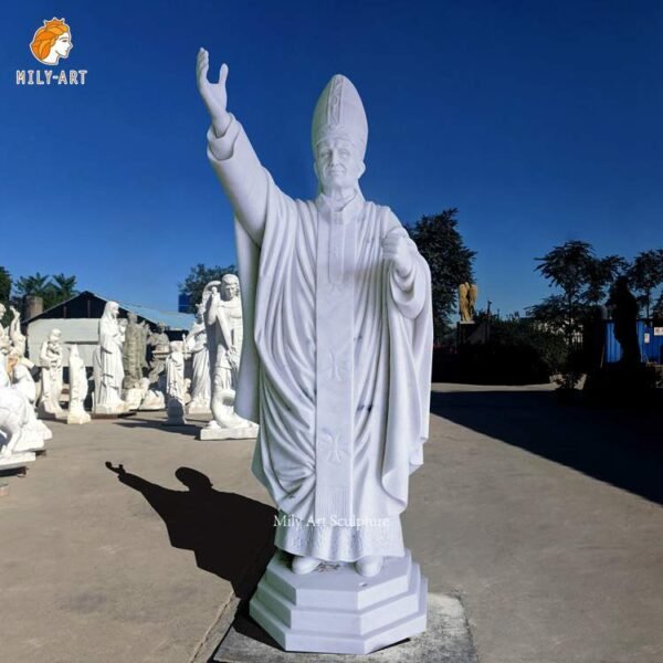 Life-size Catholic Marble Religious Statue Pope John II Factory ...