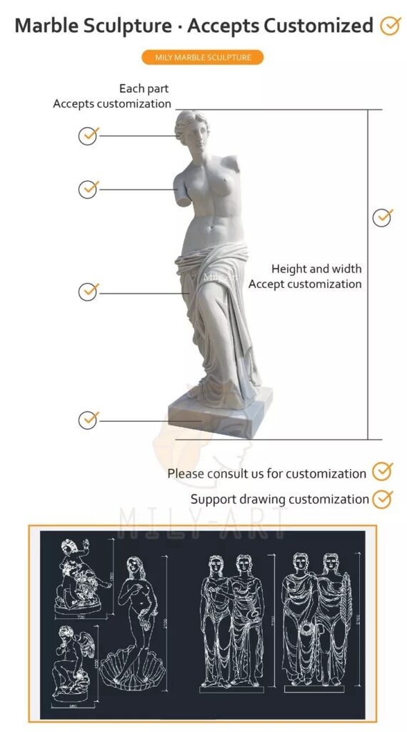 High-Reduction Venus de Milo Ancient Greek Marble Statue for Sale MLMS ...