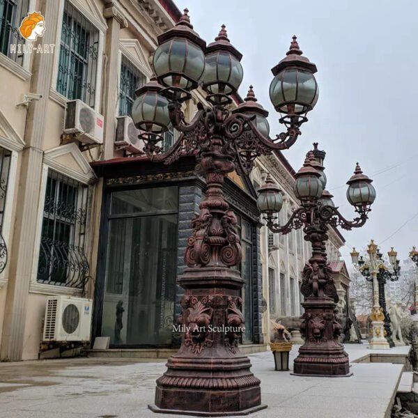 High-Quality Black Cast Iron Lamp Post for Sale MLIS-129 - Milystatue ...