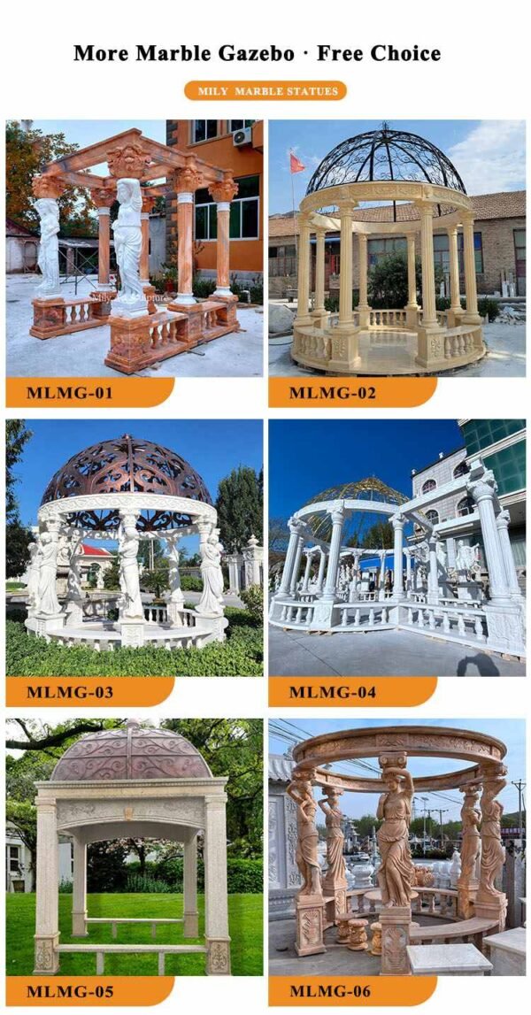 Outdoor Wedding Stage Marble Gazebo - Mily Art Statue