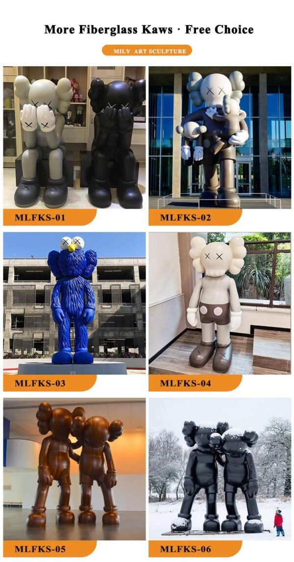 Life Size Fiberglass Kaws Statue - Milystatue - World Leading Sculpture ...