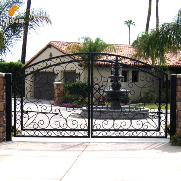 Modern Metal Wrought Iron Driveway Main Gate IOK-115 - Milystatue ...