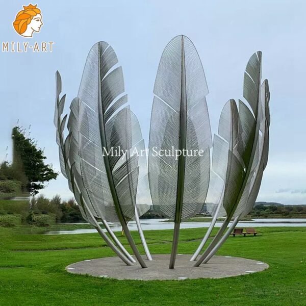 Large Metal Feather Sculpture Park Decor - Milystatue - World Leading ...