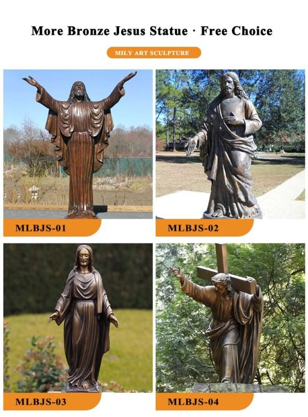 Bronze Casting Kneeling Praying Jesus Statue Manufacturer - Milystatue ...
