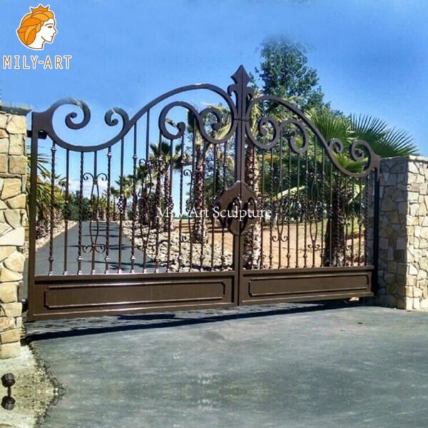 Modern Wrought Iron Gate with Exquisite Designs Supplier - Milystatue ...