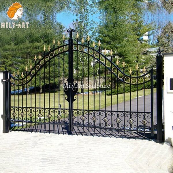 Modern Wrought Iron Gate with Exquisite Designs Supplier - Milystatue ...