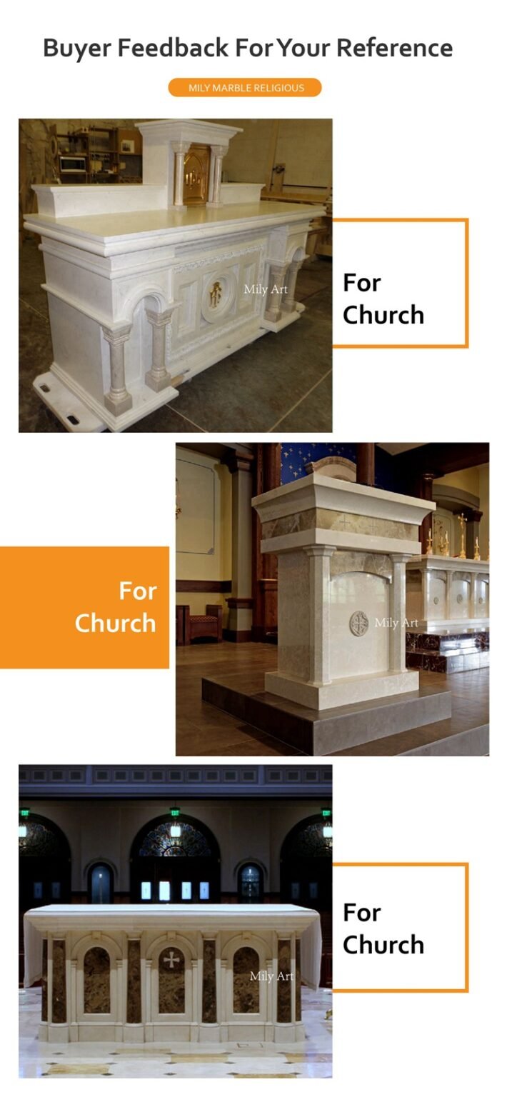 Modern Marble Main Altar Table Designs for Church - Mily Statue