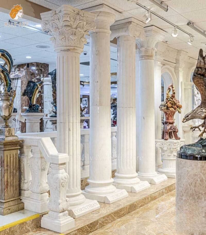 Hand Carved Antique Roman Marble Columns for Sale - Milystatue - World ...