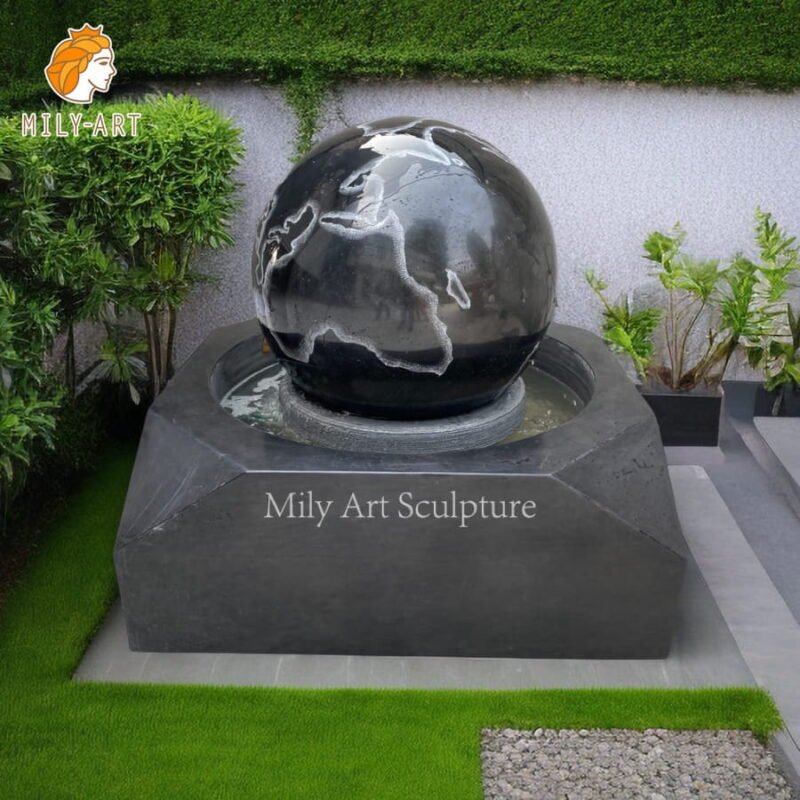 Garden Decorative Floating Granite Sphere Fountain - Mily Statue