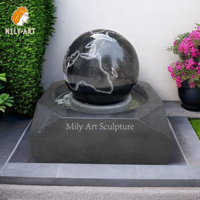 Garden Decorative Floating Granite Sphere Fountain - Mily Statue