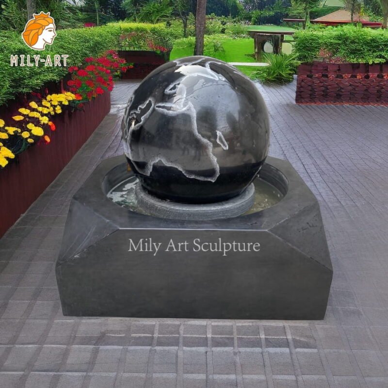 Garden Decorative Floating Granite Sphere Fountain - Mily Statue