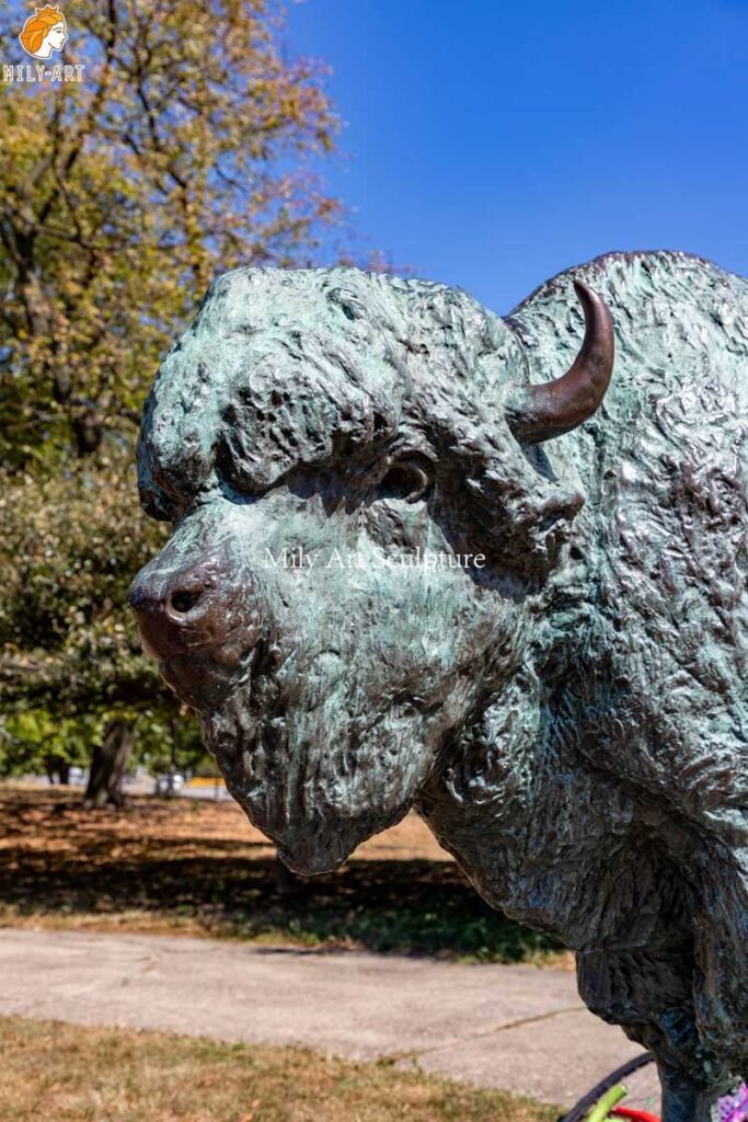 Life Size Outdoor Bronze Bison Statue for Sale - Milystatue - World ...