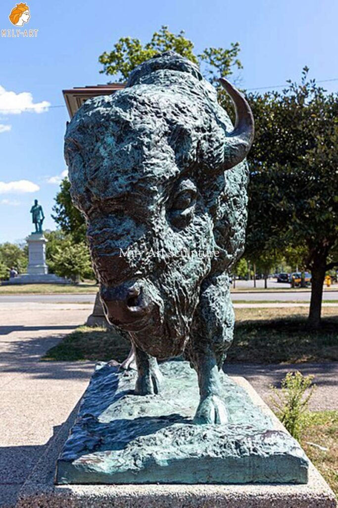 Life Size Outdoor Bronze Bison Statue for Sale - Milystatue - World ...