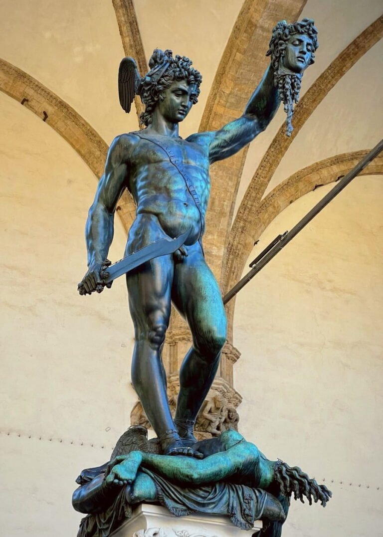What is the meaning of Scultprue Perseus with the Head of Medusa?