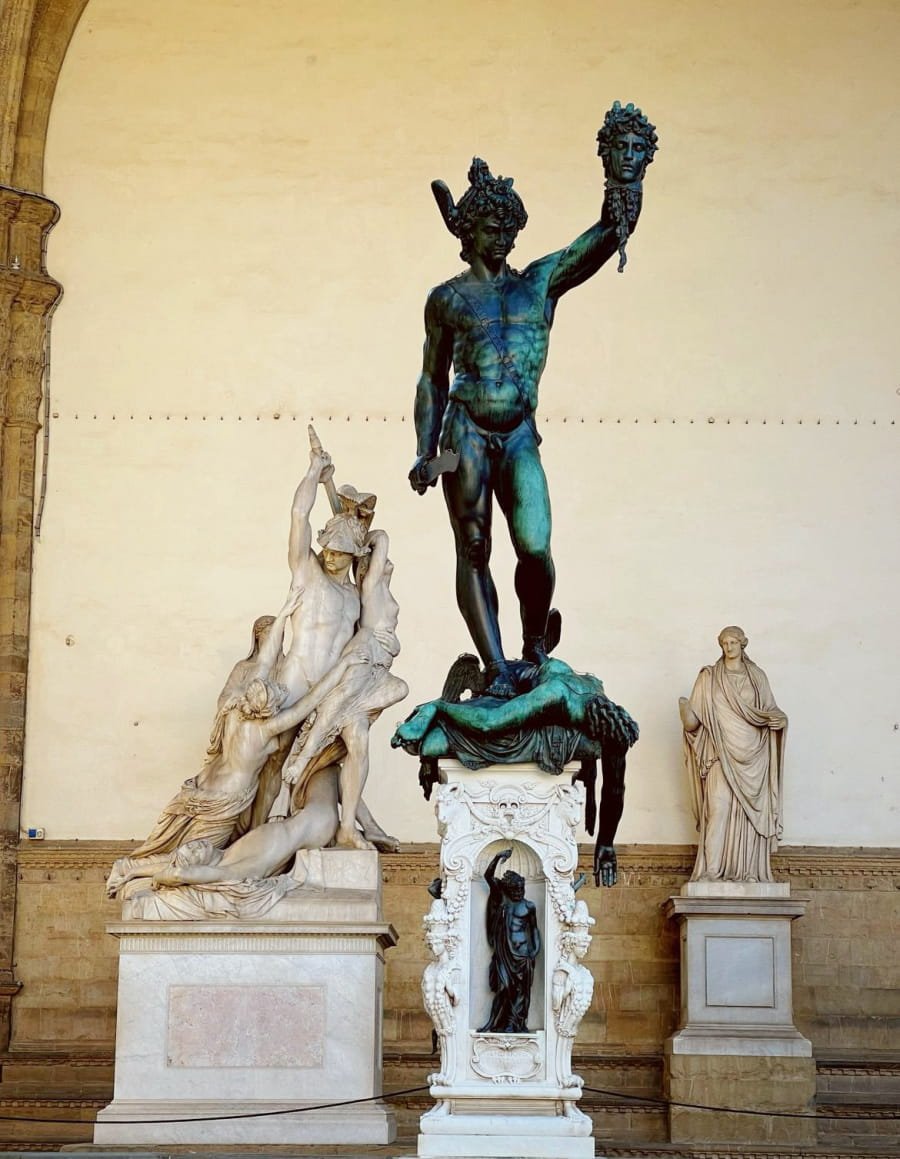 What is the meaning of Scultprue Perseus with the Head of Medusa?