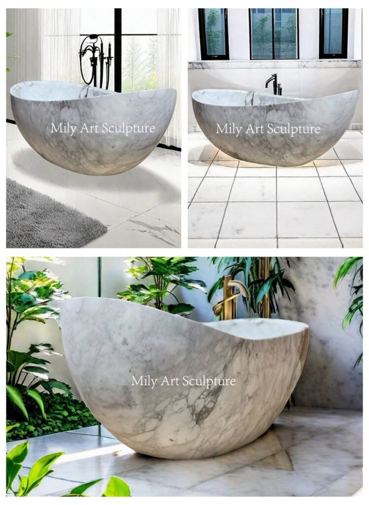 New Design White Marble Whirlpool Tub - Milystatue - World Leading ...