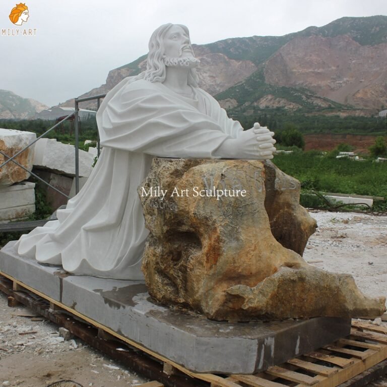 Religious Christ in Prayer Marble Statue - Milystatue