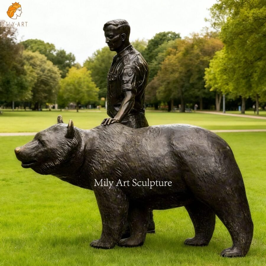 Bronze Statue of Wojtek The Bear